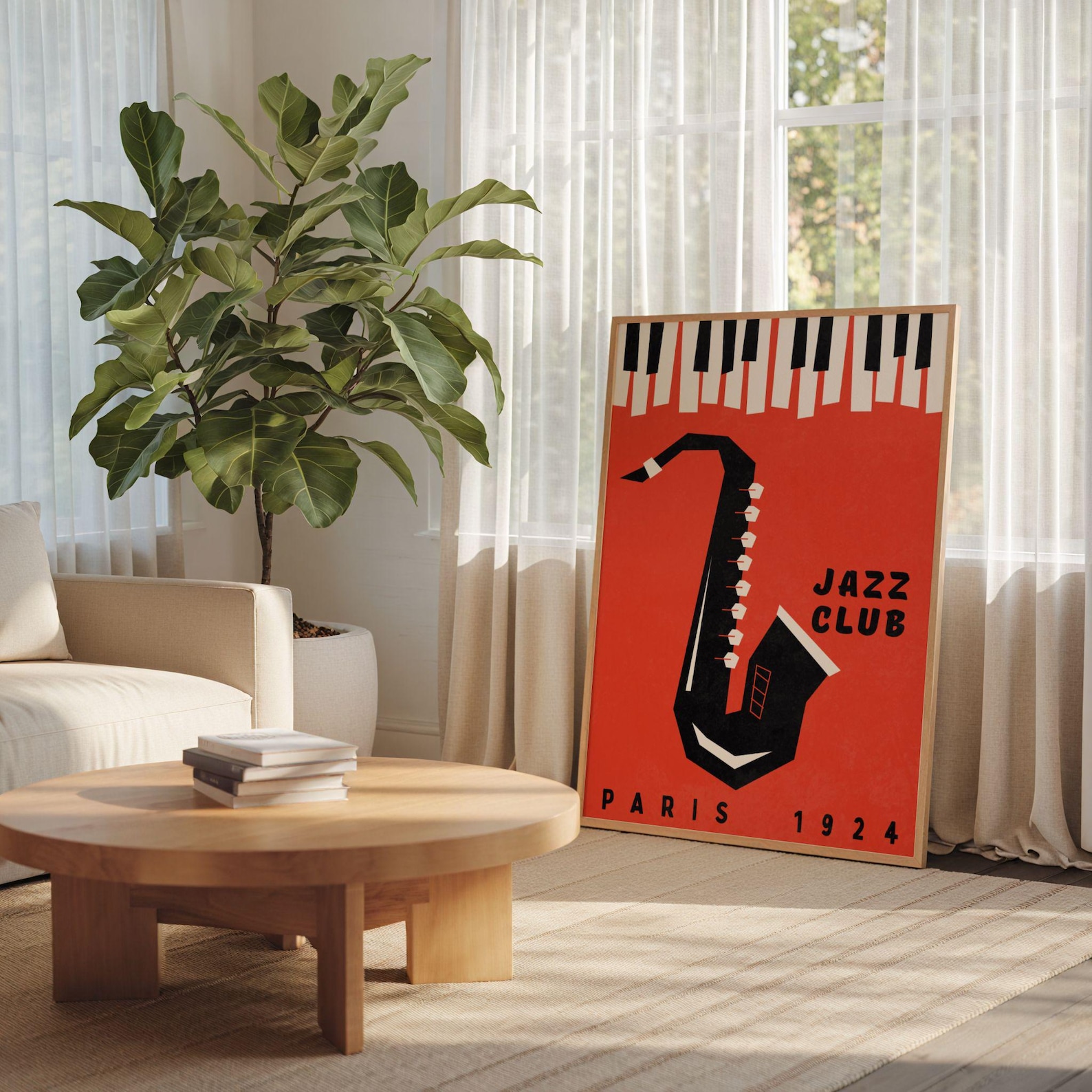Jazz Club Poster | Minimalist Jazz Music Poster | Vintage Wall Art ...