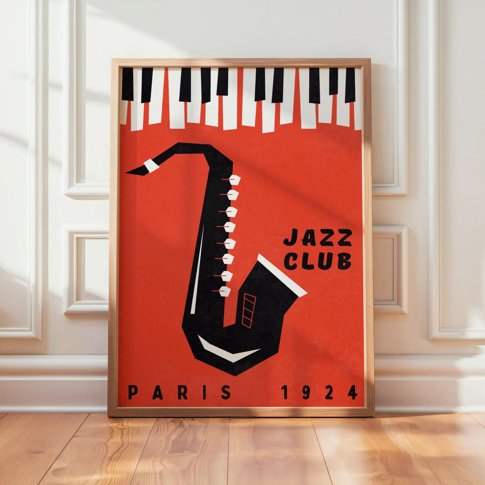 Jazz Club Poster | Minimalist Jazz Music Poster | Vintage Wall Art ...