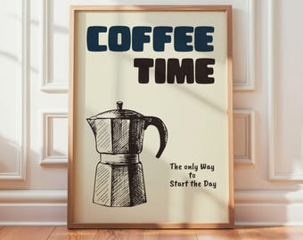 Coffee Poster | Minimalist Coffee Lover Poster | Kitchen or Living Room ...