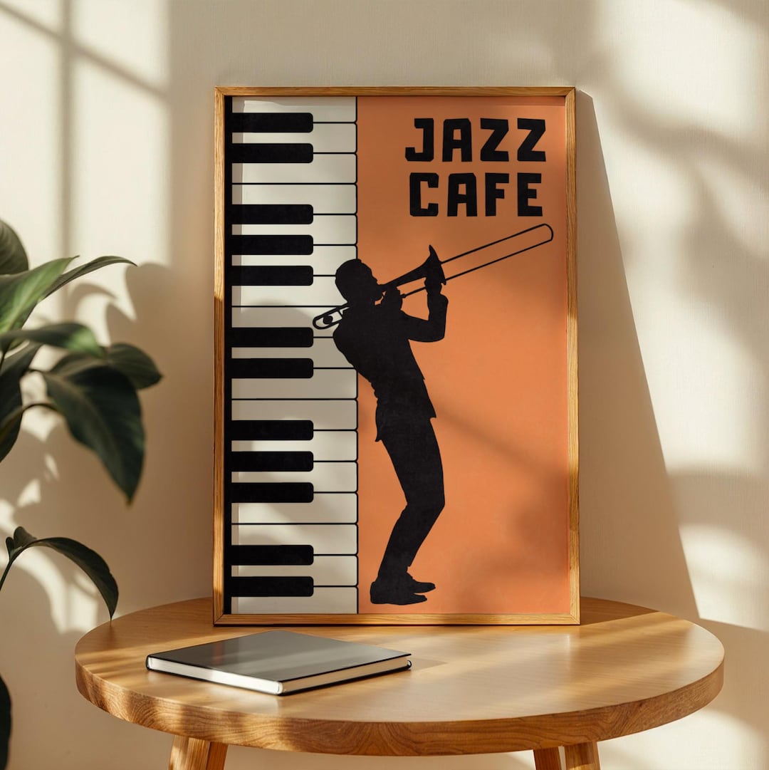 Jazz Club Poster | Minimalist Jazz Music Poster | Vintage Wall Art ...