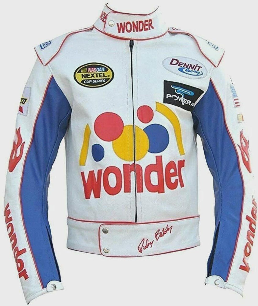Ricky Bobby Wonder Faux Leather Jacket Men and Women Vintage Racing ...