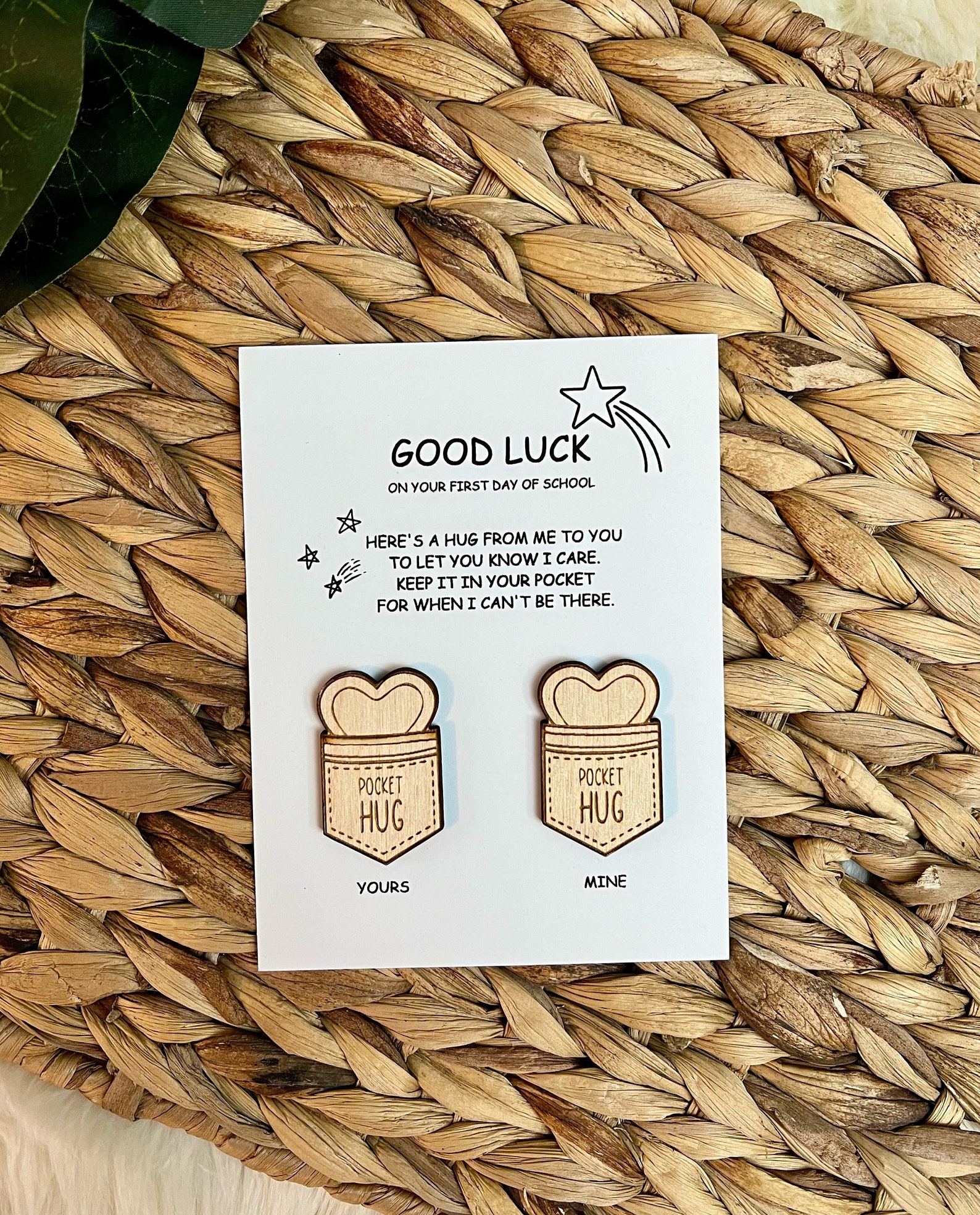 Back to School Pocket Hug. Good Luck Pocket Hug. Girls and Boys. - Etsy