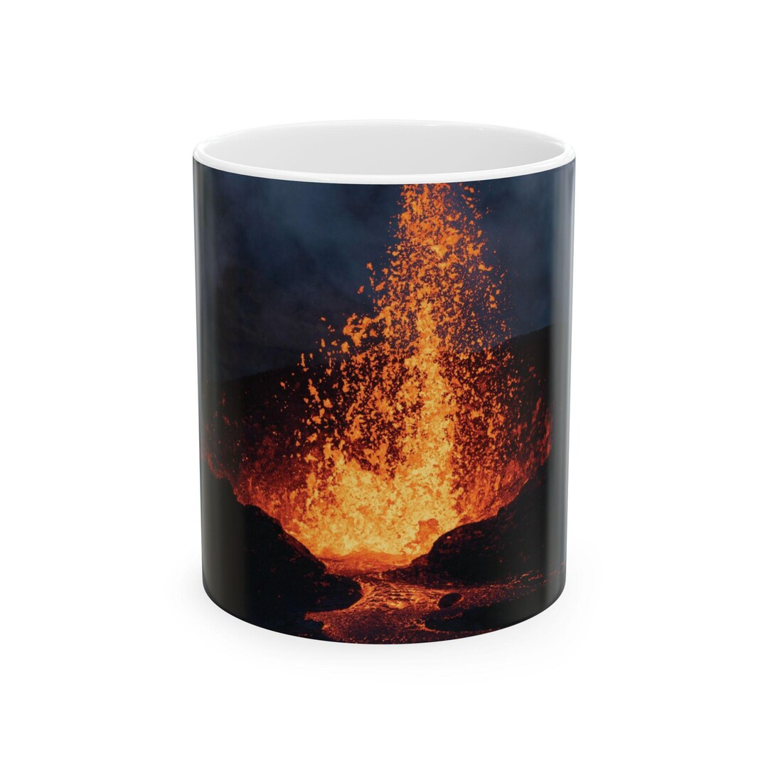 Volcanic Eruption Ceramic Mug - Perfect for Nature Lovers, Coffee ...