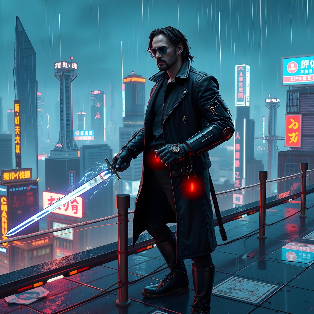 Keanu Reeves – “cyberpunk Samurai” Limited Edition Posters (2 Designs ...