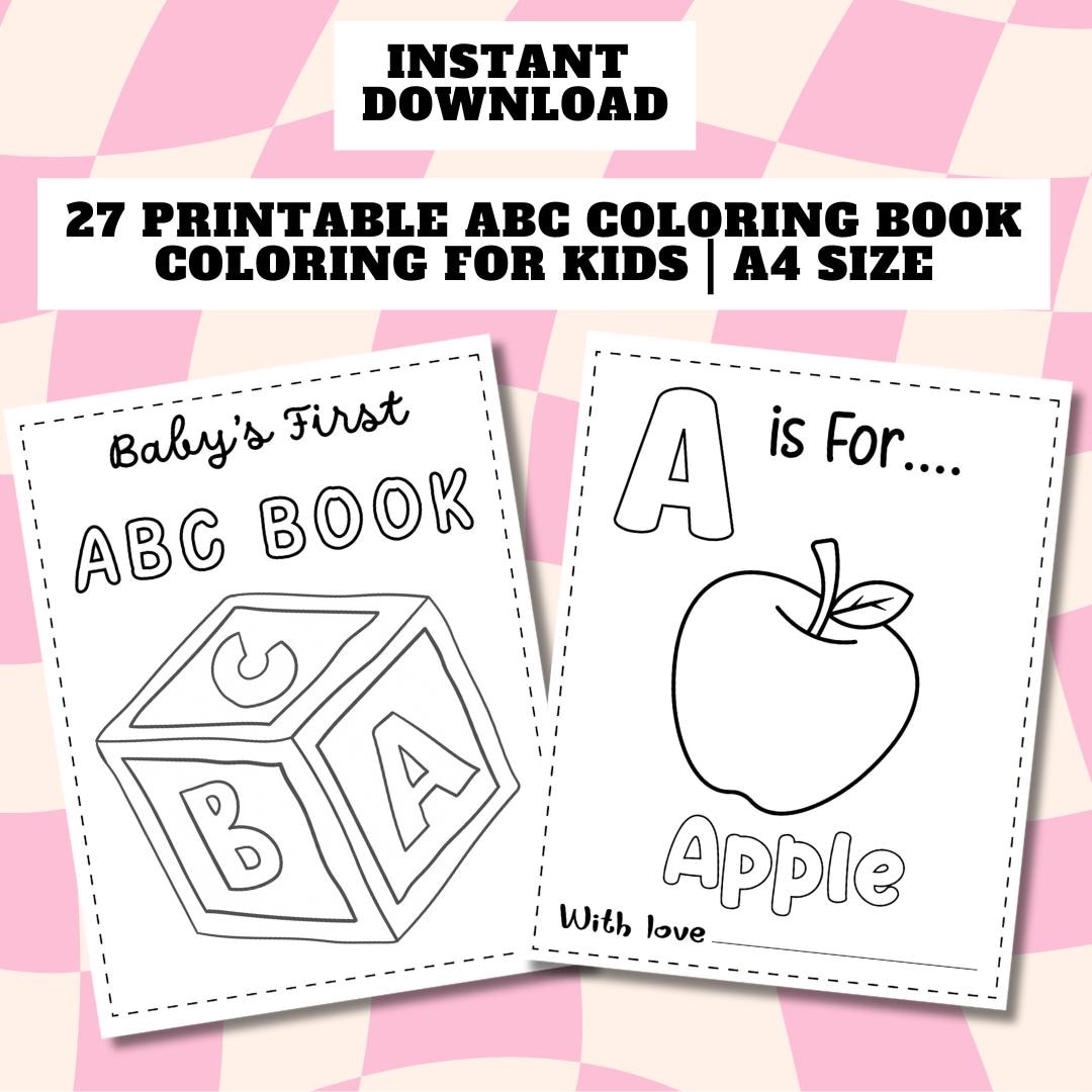 Abc Coloring Book, Alphabet Coloring Book Pages, Abc Coloring, Baby ...