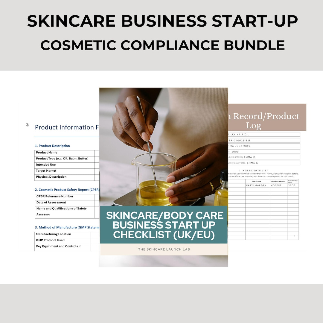 Cosmetic Compliance Toolkit: PIF Template, Batch Record, Startup Checklist (word & PDF) - Etsy