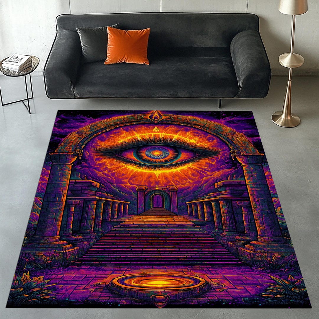 Psychedelic Eye Rug, Third Eye Themed Rug, Trippy Eye Rug, Third Eye ...