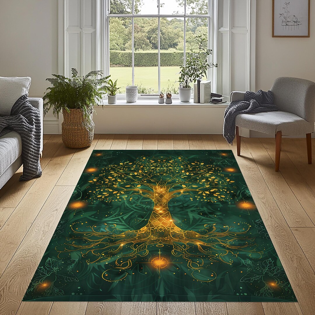 Mystical Tree of Life Area Rug, Celtic Decor - Etsy