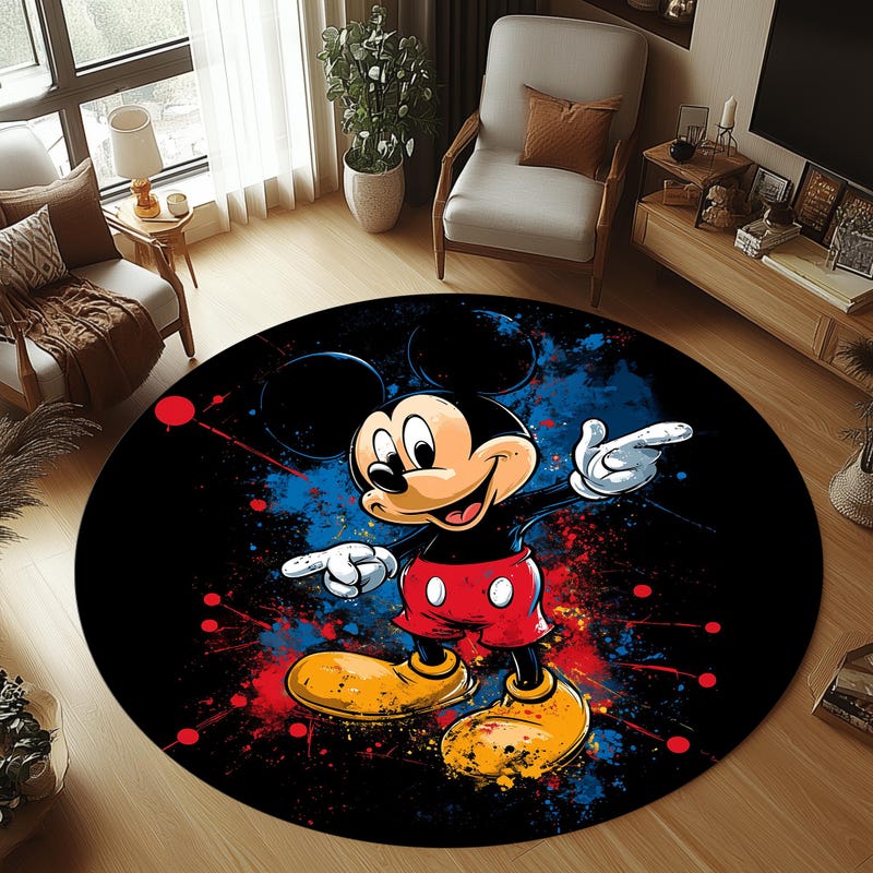 Mickey Mouse Rug - Etsy
