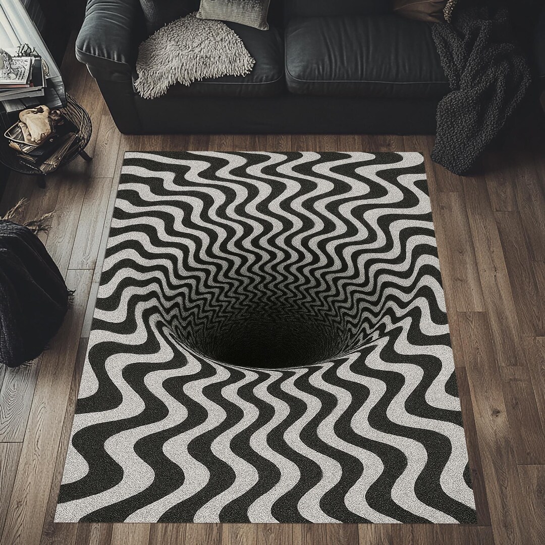 Illusion Rug, 3D Look Rug, 3D Design Rug, Vortex Area Rug, Optical ...