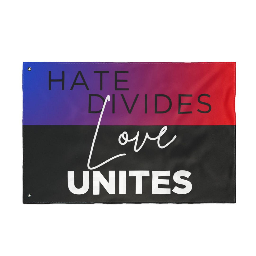 Hate Divides, LOVE UNITES Double Sided Unity Flag - Etsy