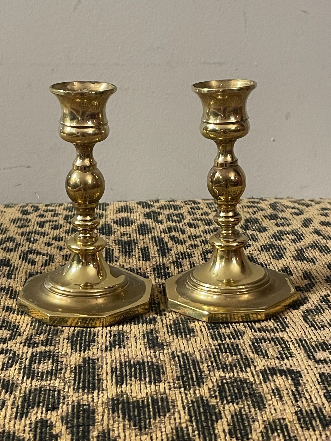 Vintage Brass Candlesticks Baldwin - Etsy