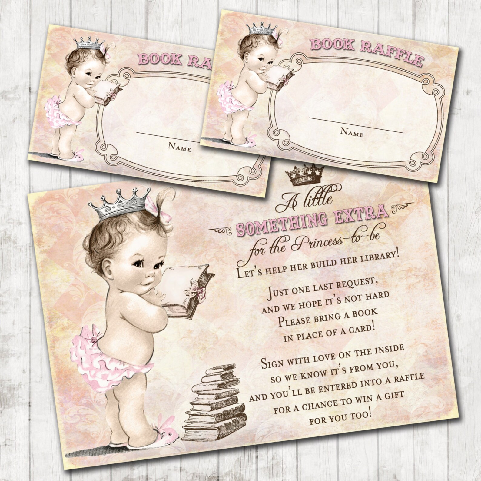 Bring a Book or Build a Library Baby Shower Add on Pack - Etsy