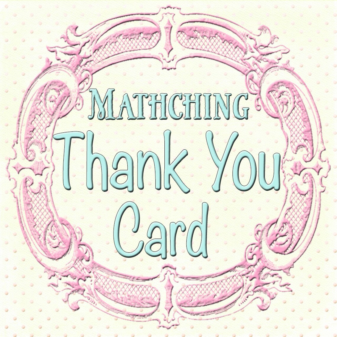 Matching Thank You Card to Any Design in My Shop or Your | Etsy