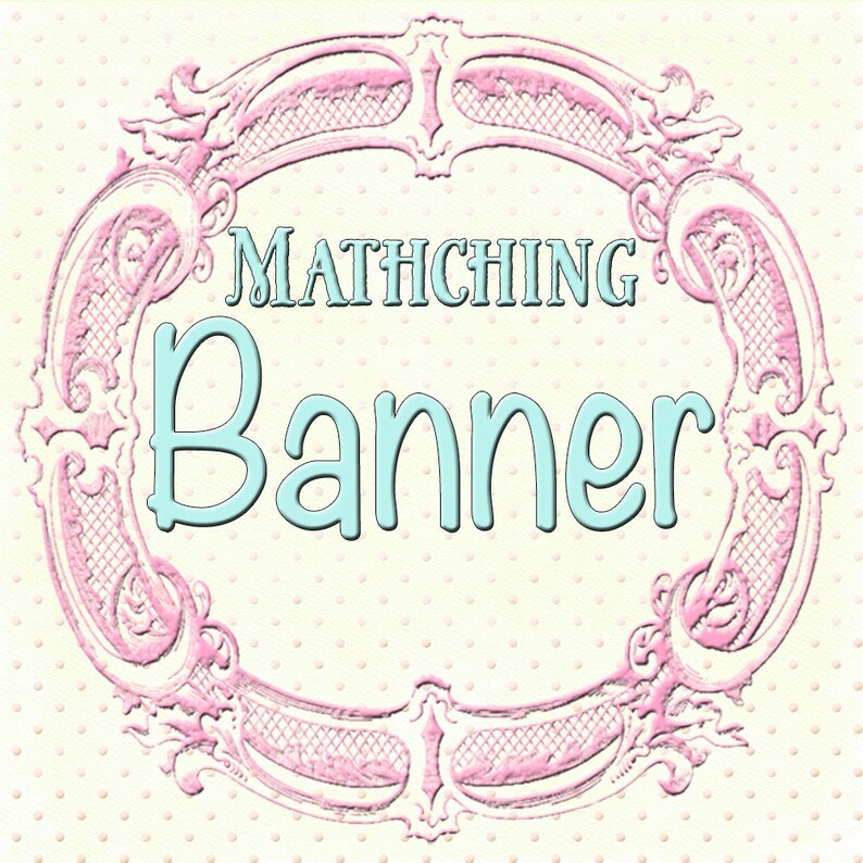 Matching Banner to Any Design in My Shop or Your Custom - Etsy