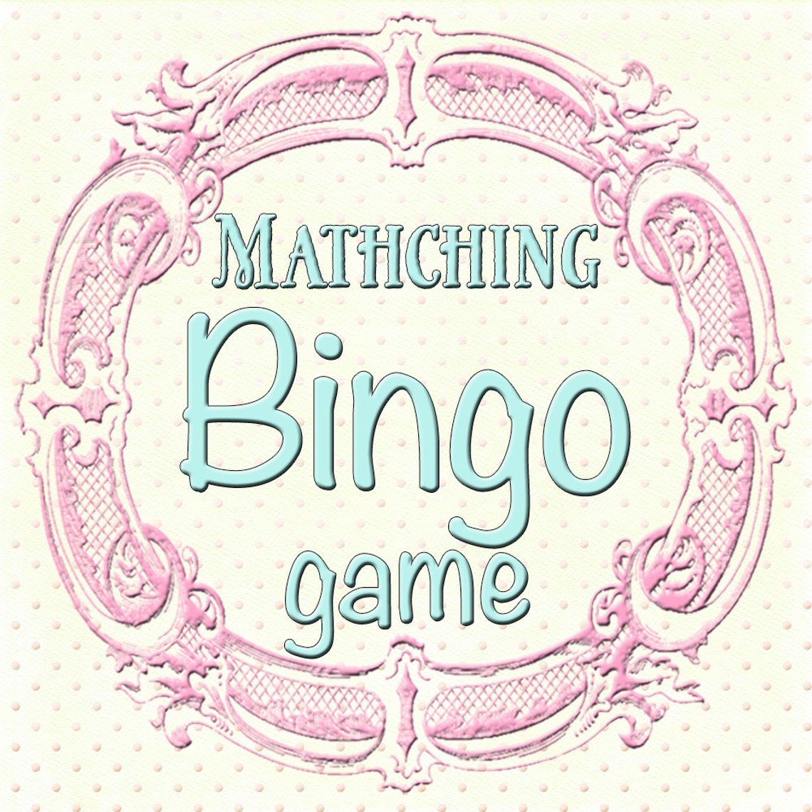 Matching Bingo Game Card to Any Design in My Shop, or Your Custom ...