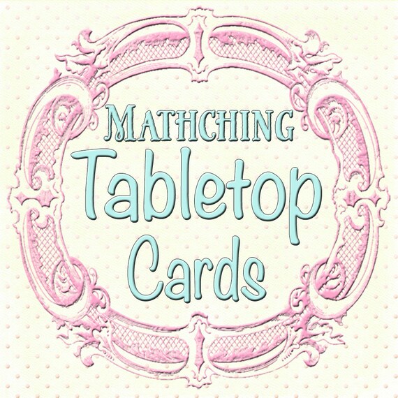 Matching Tabletop Cards to any design in my shop, or your custom design ...