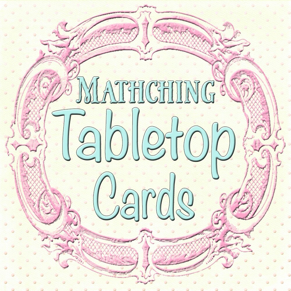 Matching Tabletop Cards to Any Design in My Shop, or Your Custom Design ...