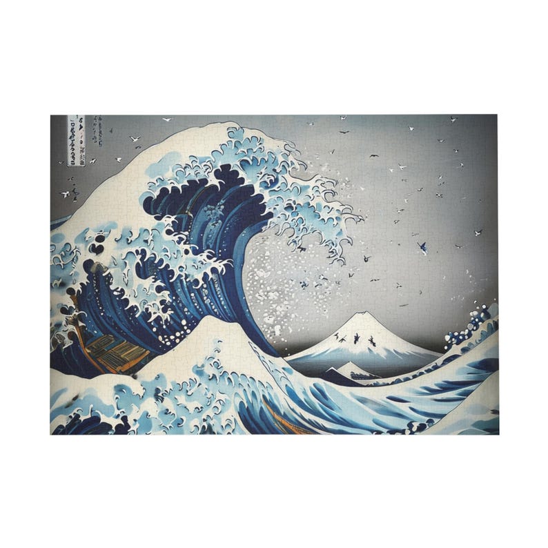 Japanese Traditionl Vintage Wave Puzzle | Jigsaw Puzzle Decor | 1000 ...