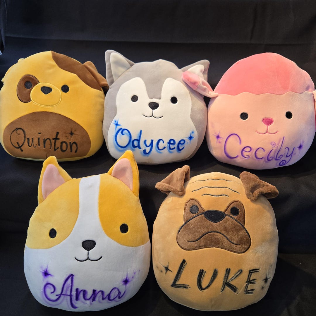 Squish Pillow Dog With Name. 10 Inch Squishmellow Style. - Etsy