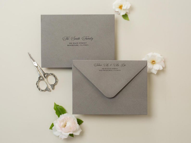 A7 Envelope Address Printing (d2) - With White or Black Ink Custom ...