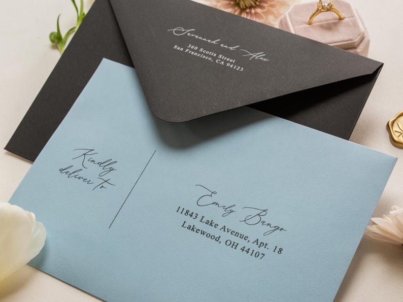 A7 Envelope Address Printing (d6) - Custom Personalized White Ink ...