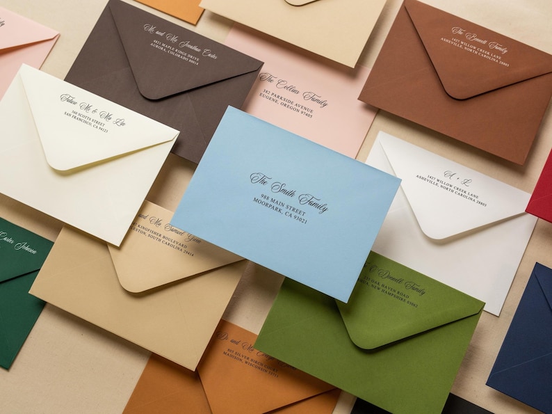 A7 Envelope Address Printing (d2) - With White or Black Ink Custom ...