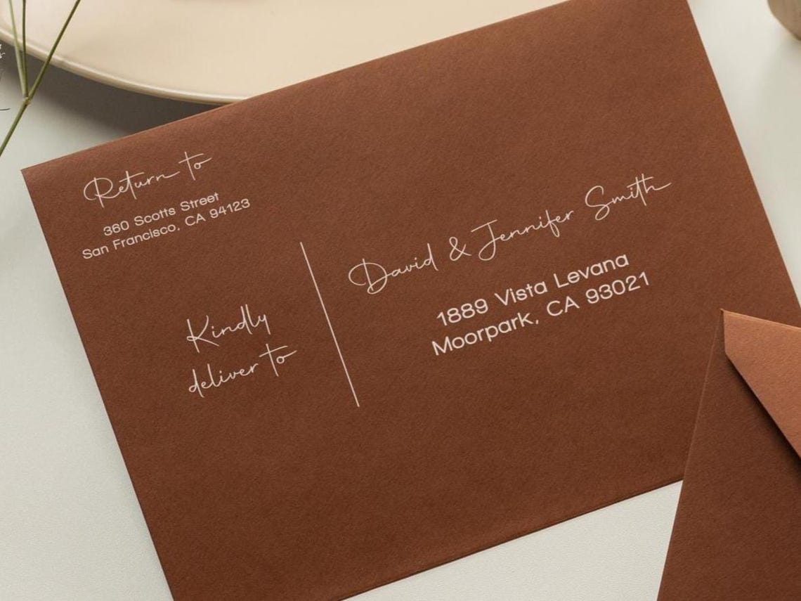 A7 Envelope Address Printing (d7) - With White or Blank Ink Custom ...