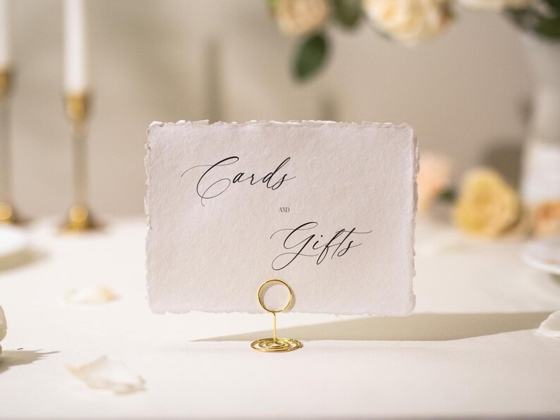 Cards and Gifts Sign Deckle Edge Paper (design 4) - Gift Table Wedding ...