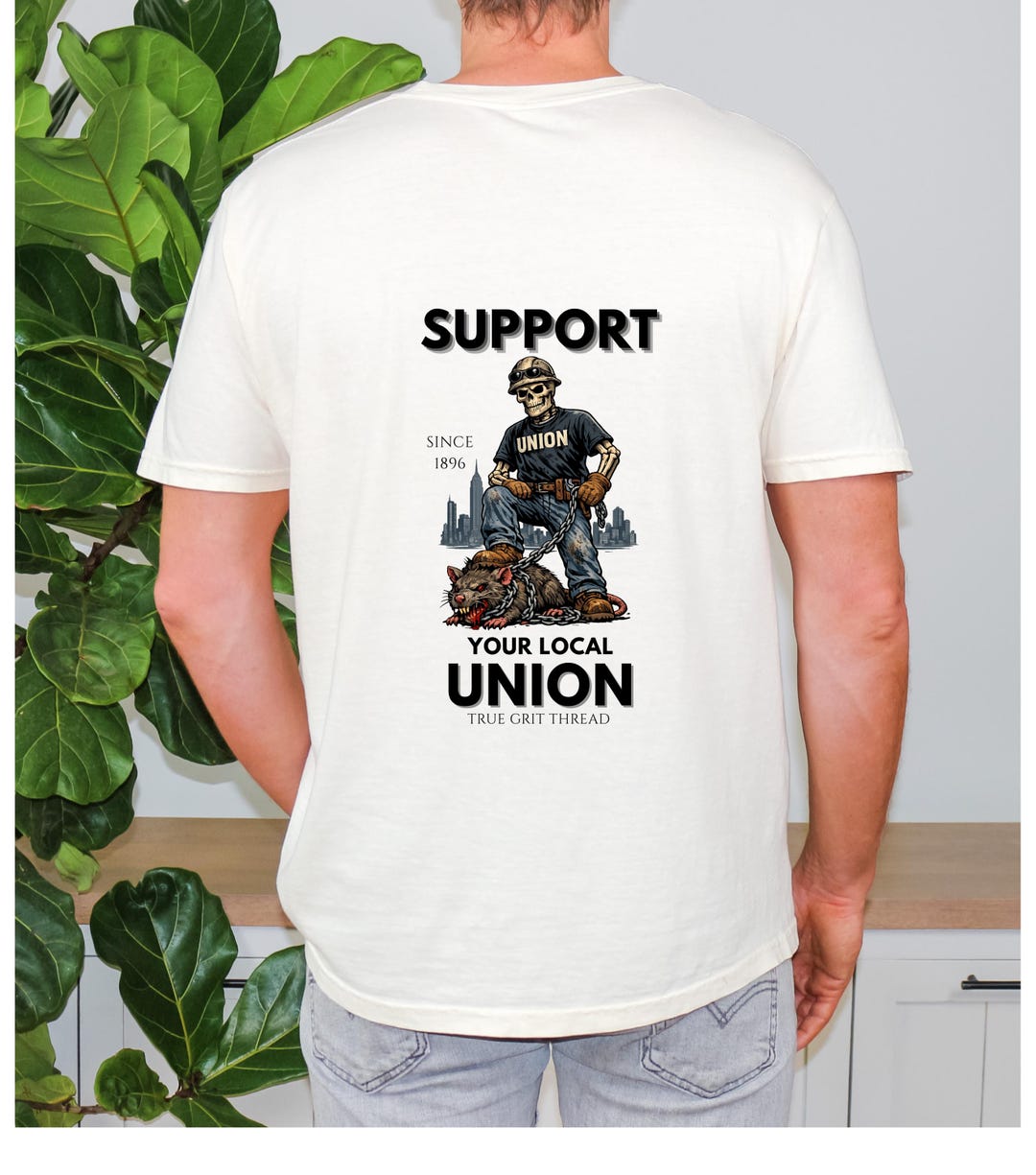 Union Worker T-shirt, Blue Collar Pride, USA Made Comfort Colorstee ...