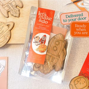 Paint Your Own Wooden Space Explorers Kit: Kids Craft Activity With ...