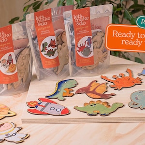 Paint Your Own Wooden Space Explorers Kit: Kids Craft Activity With ...