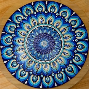 Handmade 12" Round Mandala Art | Custom Dot Mandala Paintings & Gifts ...
