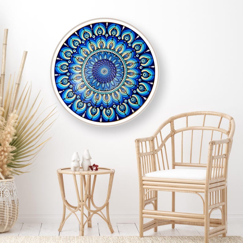 Handmade 12" Round Mandala Art | Custom Dot Mandala Paintings & Gifts ...