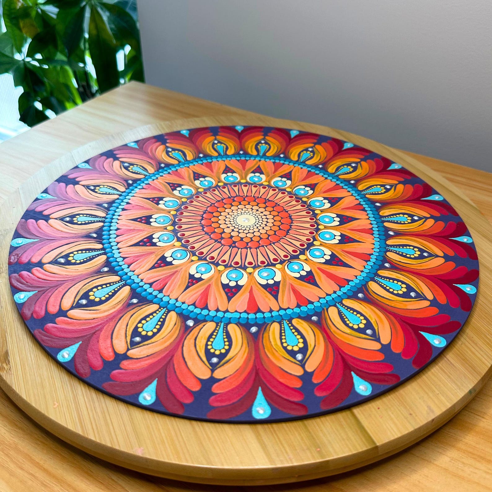 Handmade 18" Round Mandala Art | Custom Dot Mandala Paintings & Gifts ...