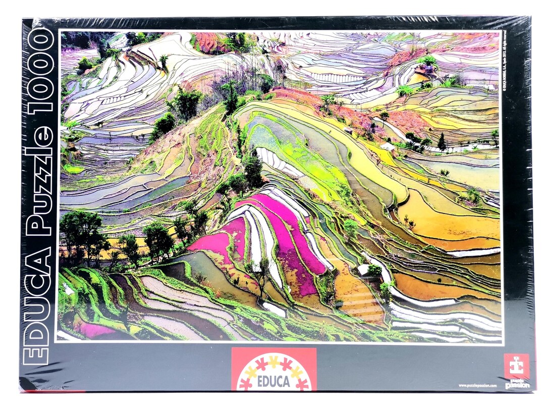 Jigsaw Puzzles 1000 Pieces Educa Borras "rice Fields, China" #15156 - Etsy