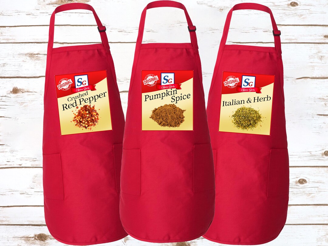 Spice Girl Apron Costume: Matching Condiment Aprons - Food Cosplay - Etsy