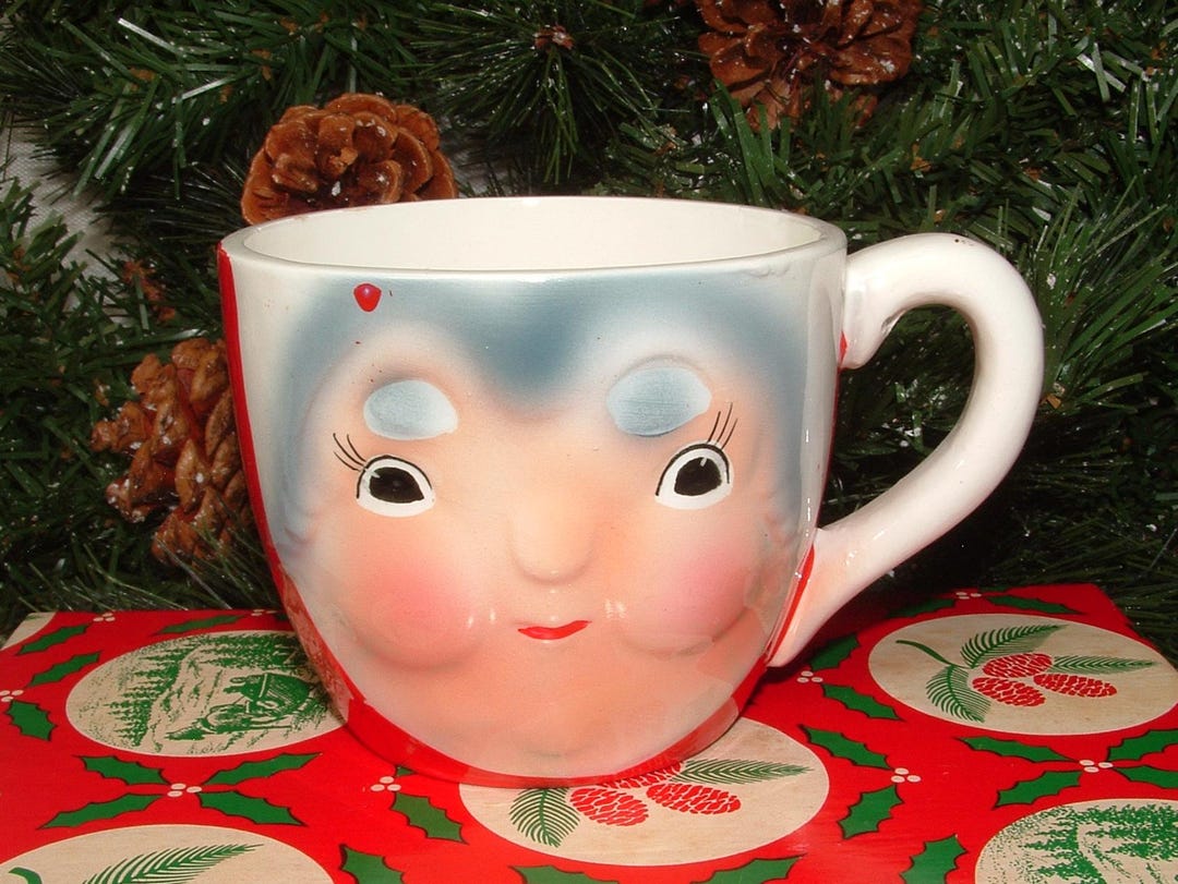 Vintage Mrs. Claus Cup - 1950's TY-NEE, Japan - Etsy