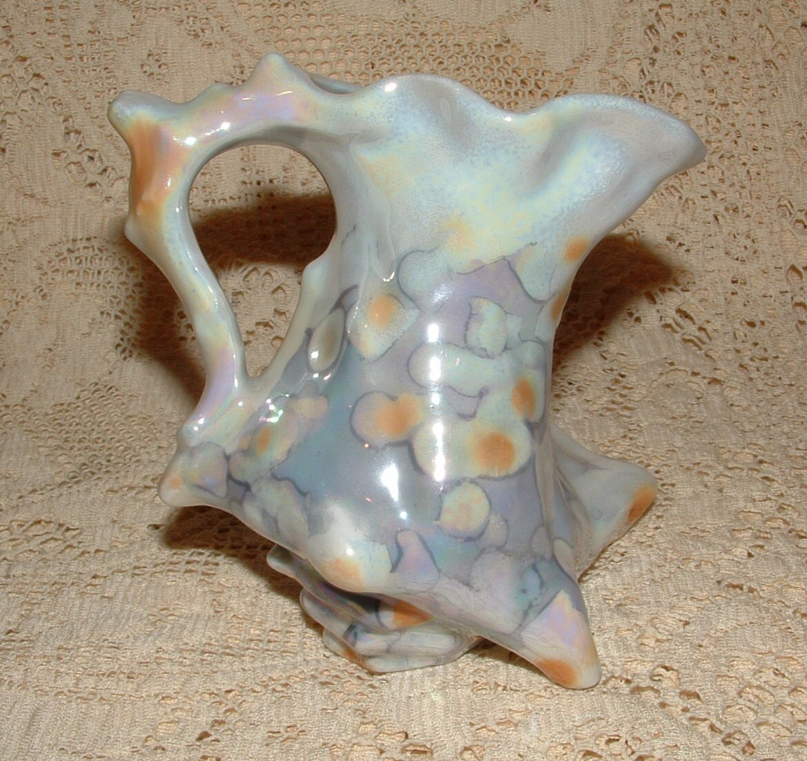 Antique Bavaria Lusterware Conch Shell Pitcher - Souvenir of Wildwood ...