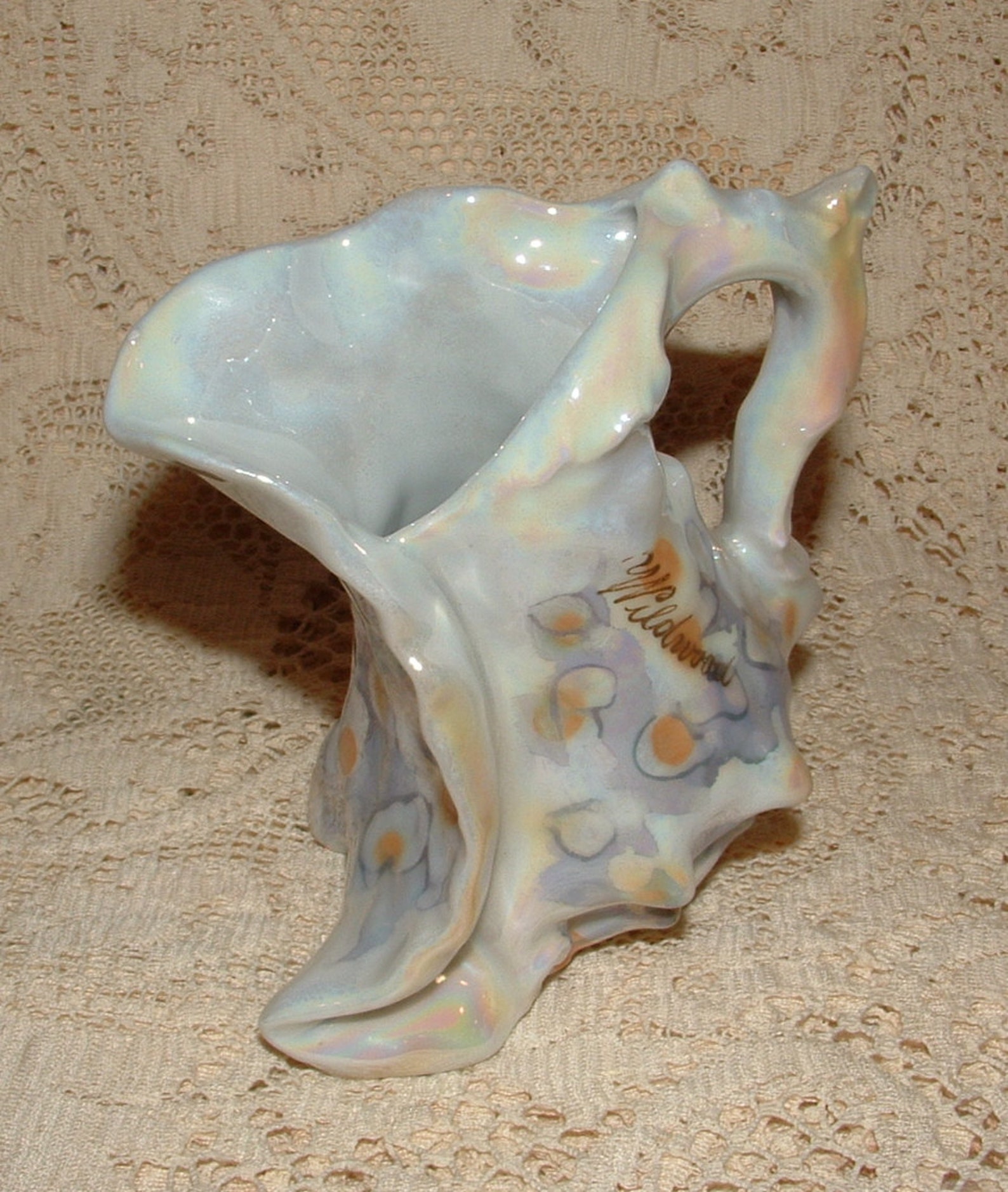 Antique Bavaria Lusterware Conch Shell Pitcher - Souvenir of Wildwood ...