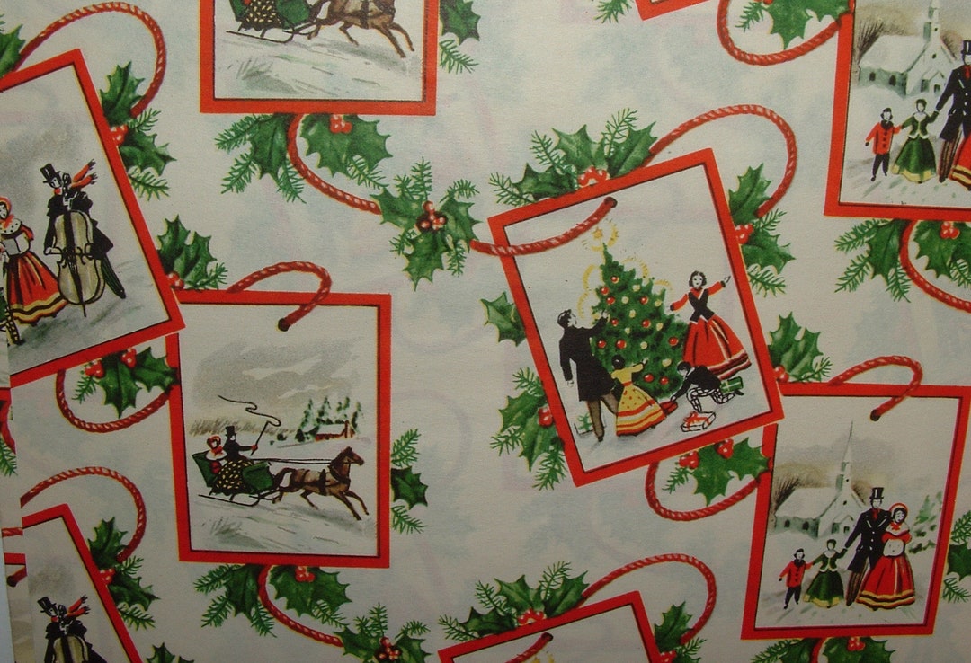 Full Sheet - Victorian, Traditions - 1950's Christmas Gift Wrapping ...