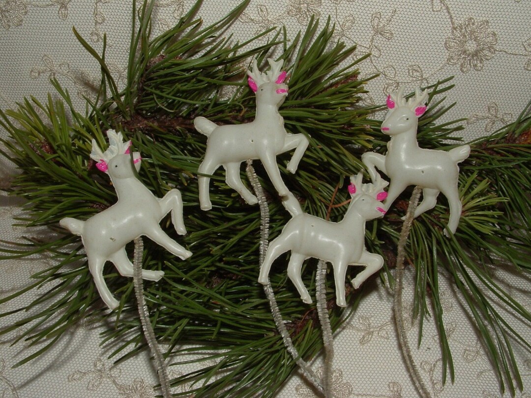 4 Vintage Celluloid Deer Picks Small 2 Deer - Etsy