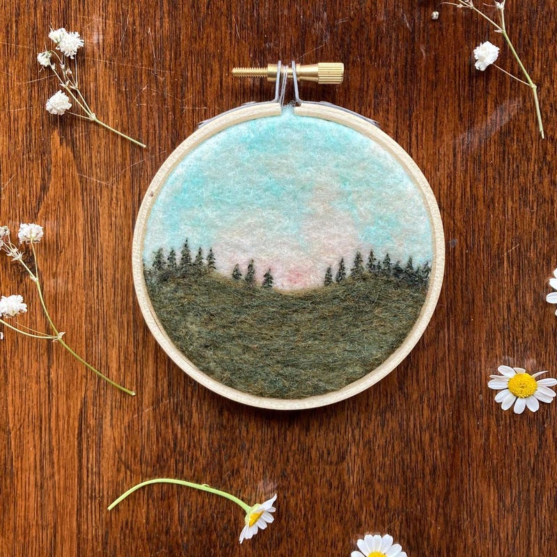 Felt Landscape - Etsy