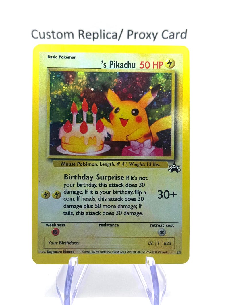 Vintage Pokemon Replica Proxy Cards - Electric Type - Etsy