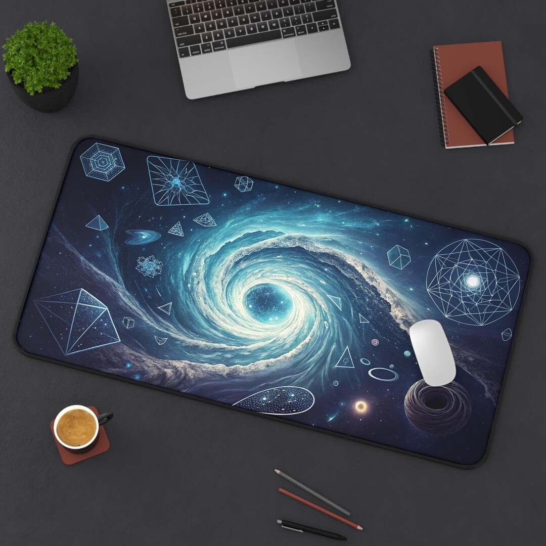 Cosmic Universe Desk Mat - Starry Space Office Decor, Gaming Mouse Pad ...