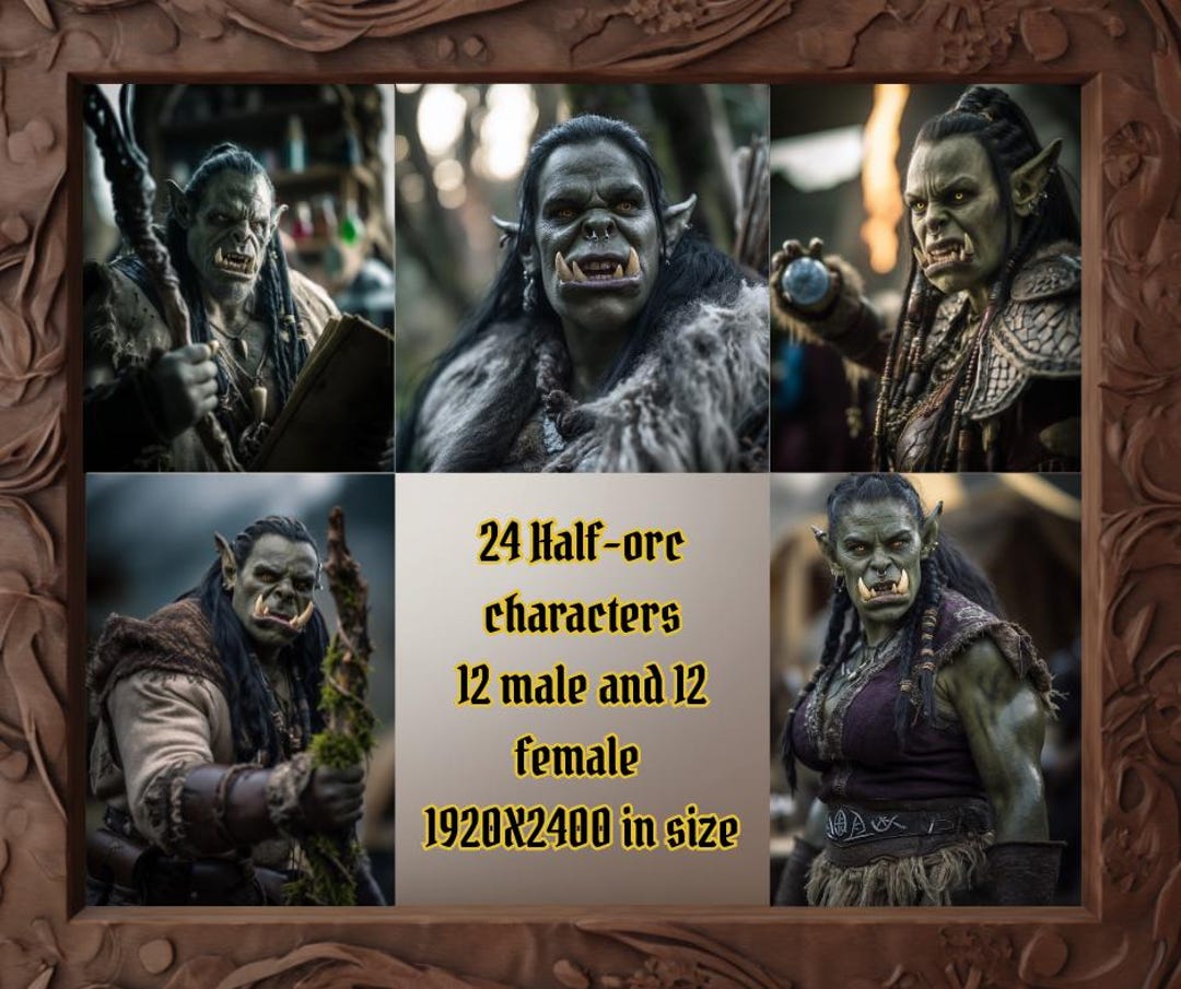 Dungeons and Dragons Half-orc Character Classes, 24 Images Male and ...