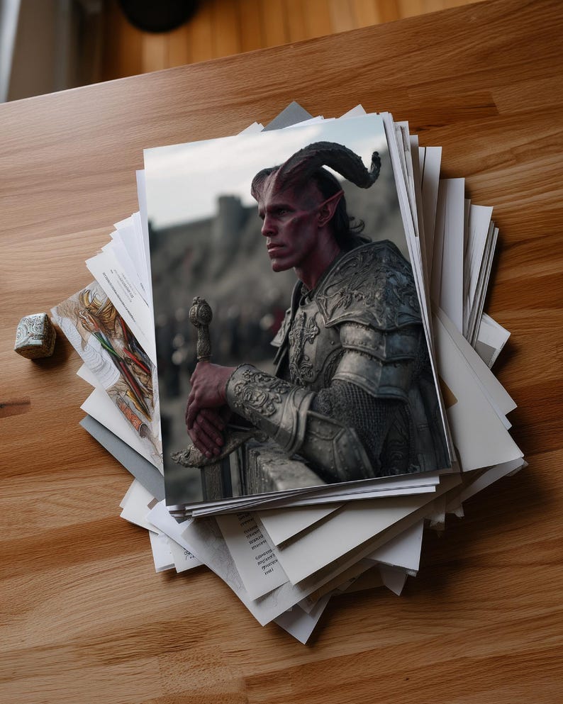 Tiefling Character Classes Dungeons and Dragons, Realistic Art, Gift ...