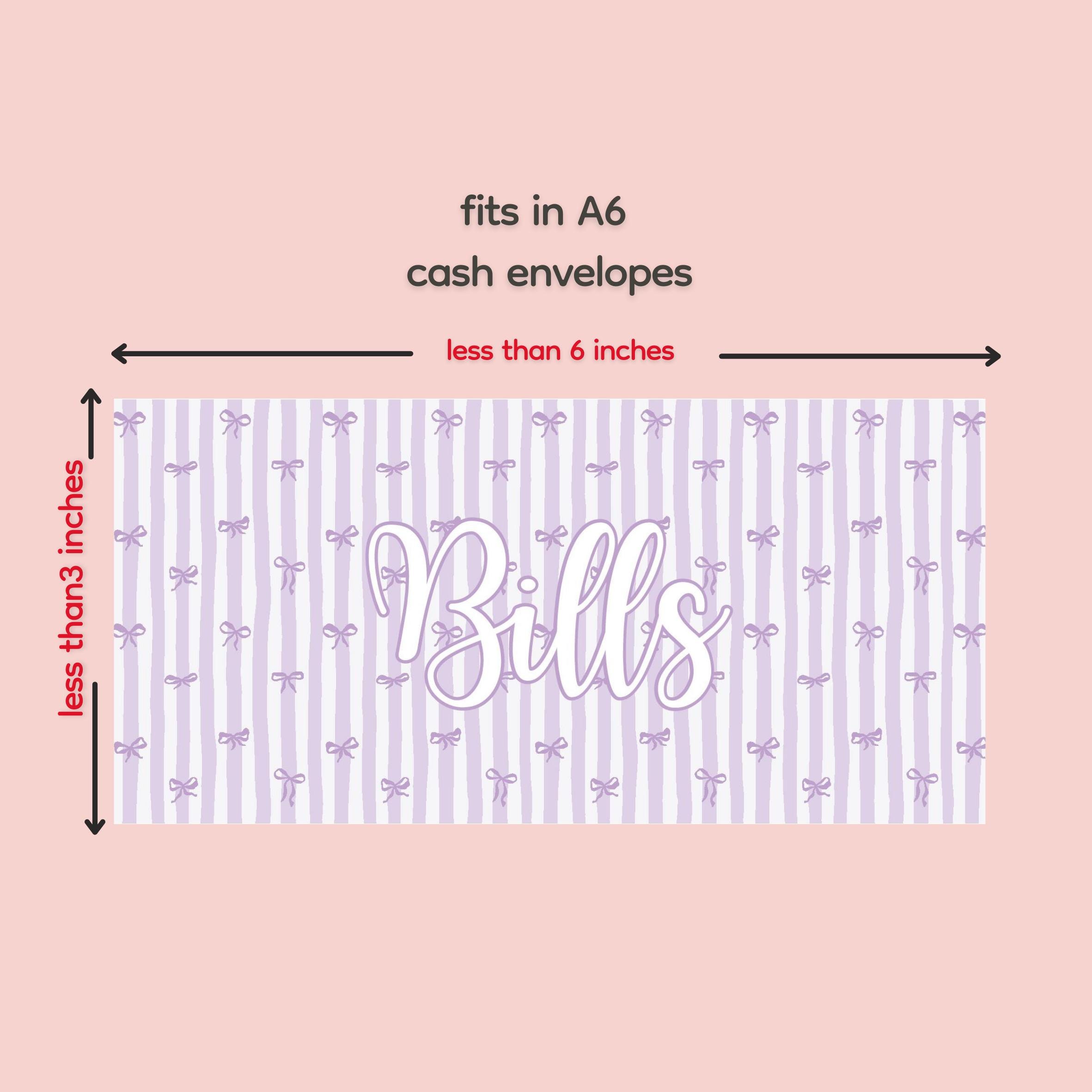 Cash Stuffing Labels | A6 Budget Binder Insert | Money Organizer - Etsy