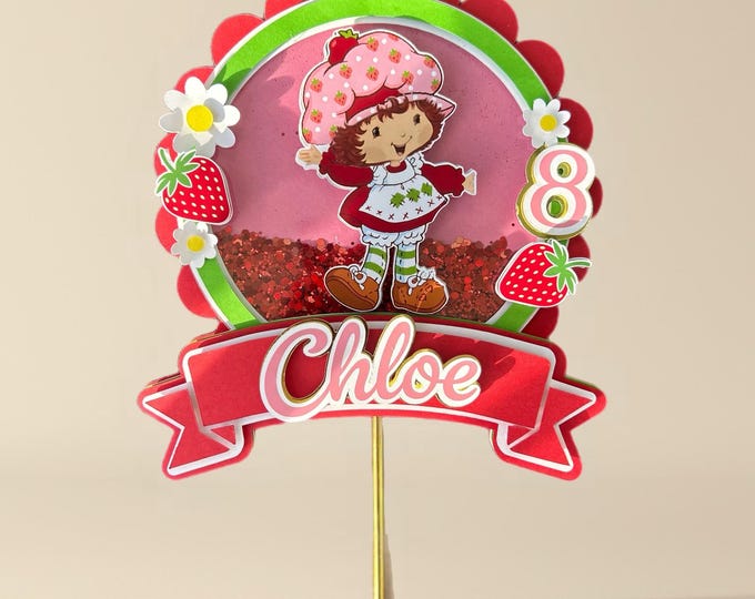 Strawberry Shortcake Cake Topper - Etsy