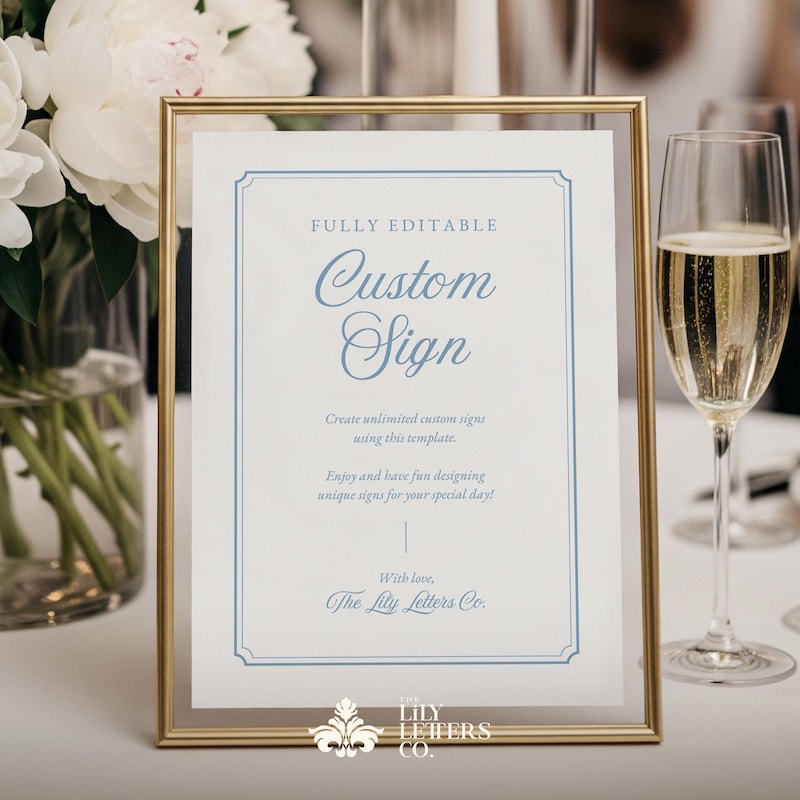 Ice Blue Wedding Signage - Etsy
